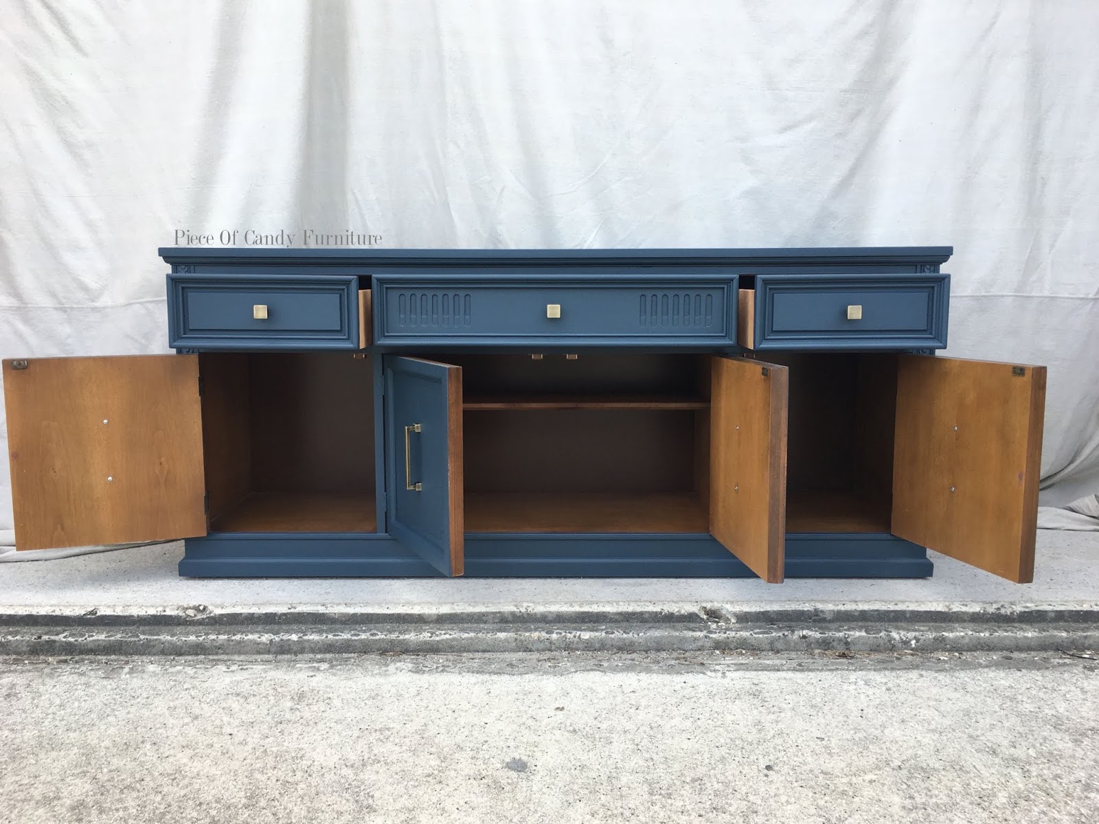 Piece Of Candy Furniture: Redesigned Vintage Buffet Dark Teal....