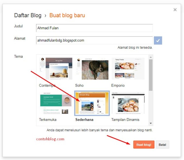 Cara Membuat Blog: Panduan Lengkap plus SEO Dasar > Contoh Blog