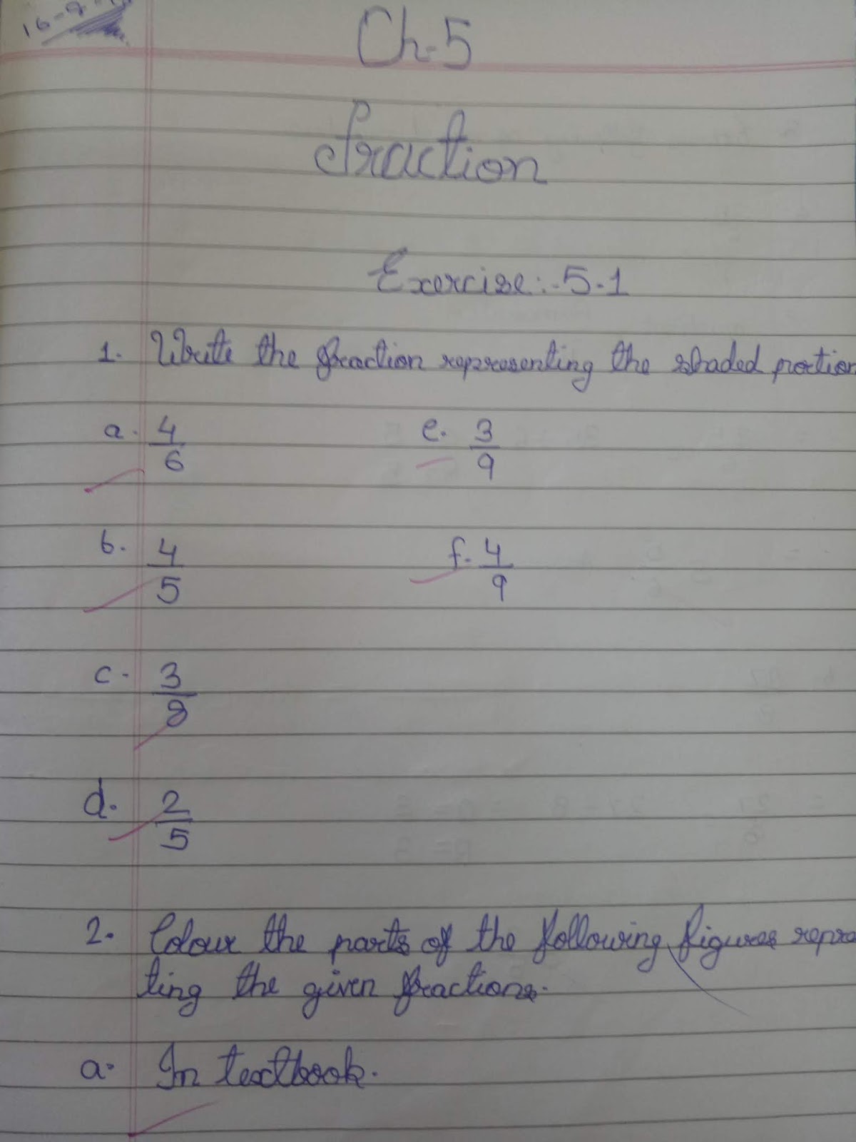 Math ch-Fraction notebook work