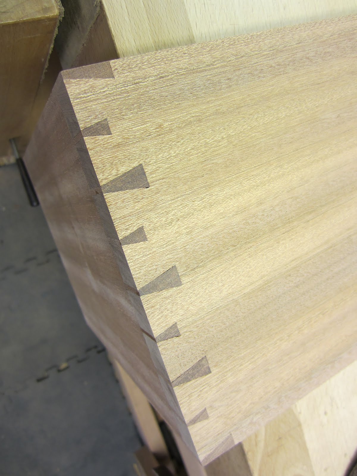 David Barron Furniture: Dovetail alignment boards