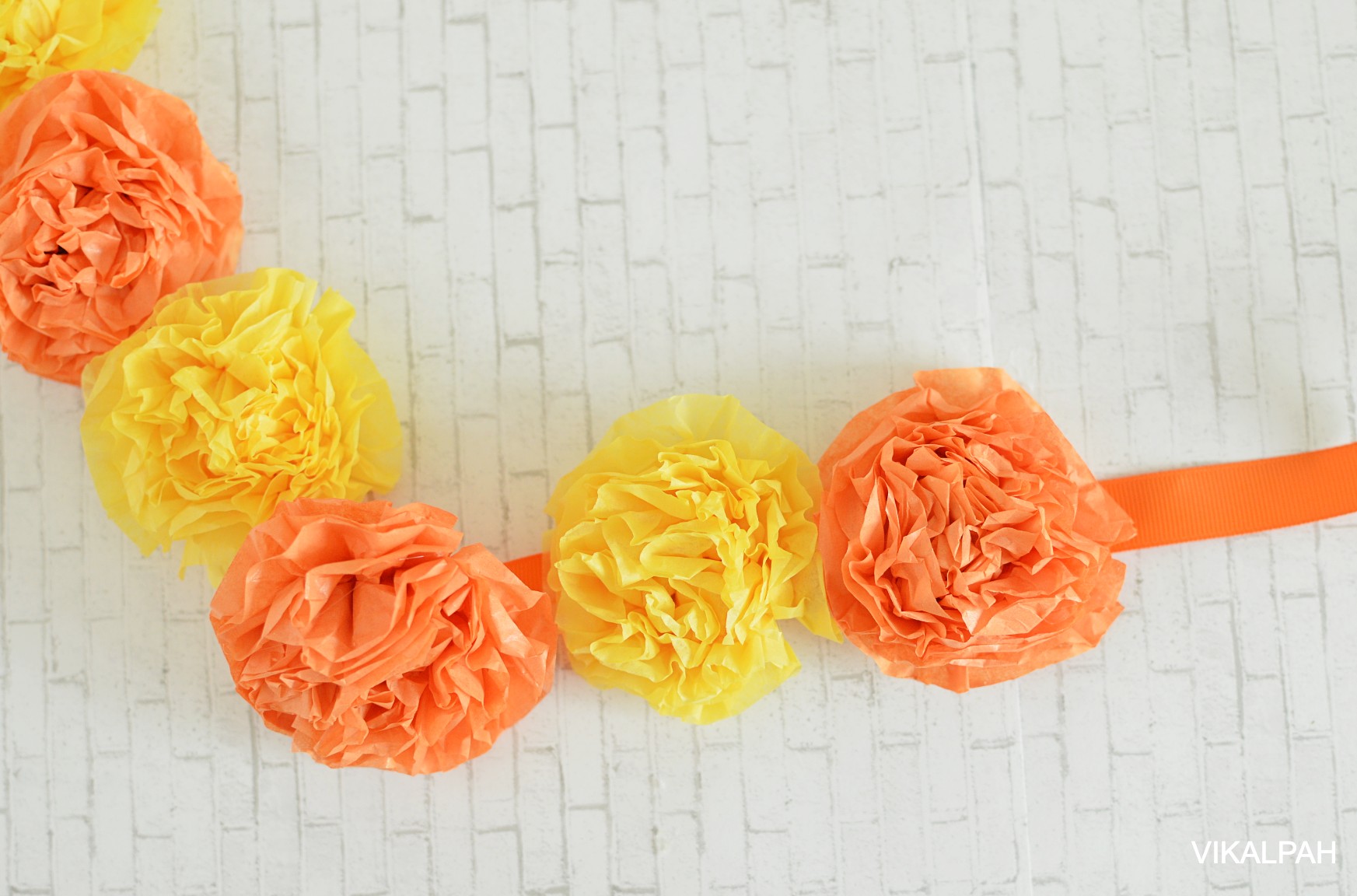 Vikalpah DIY Marigold Flowers Garland Using Tissue Paper vikalpah-diy-marigold-flowers-garland-using-tissue-paper