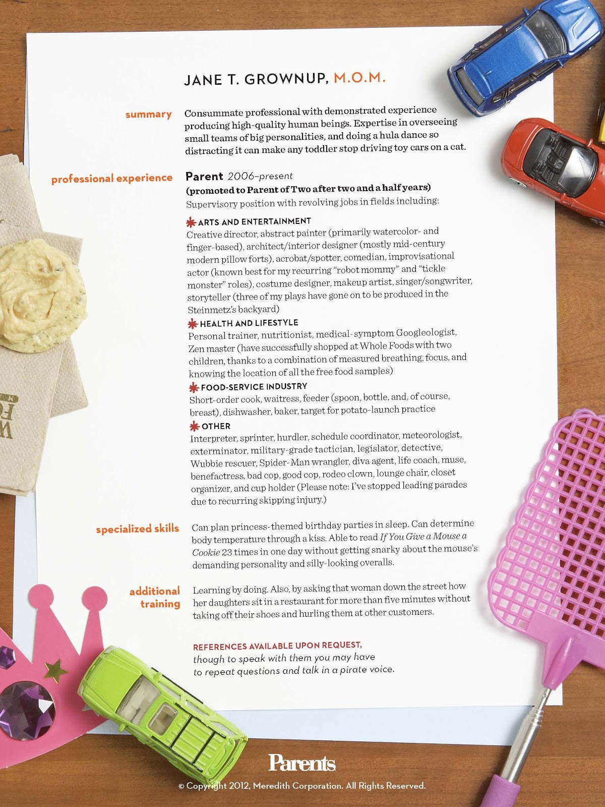 NJMum: Job description:Mom