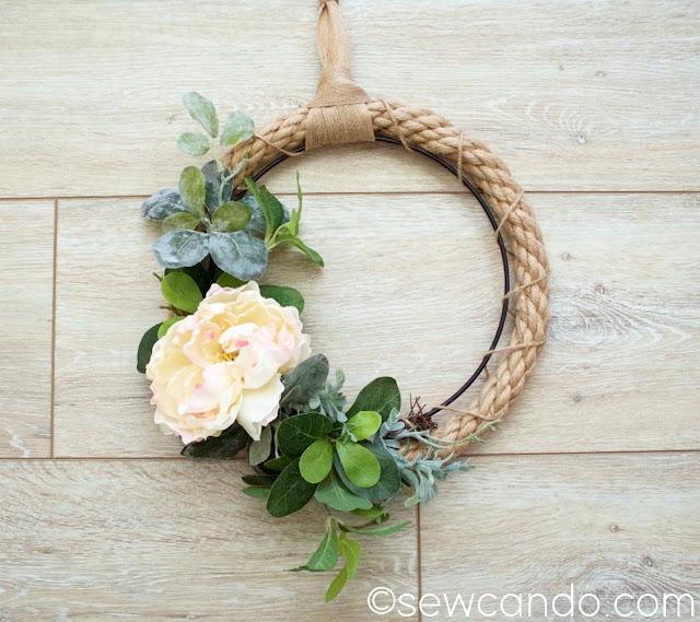 Sew Can Do: Easy DIY Rope & Greenery Wreath