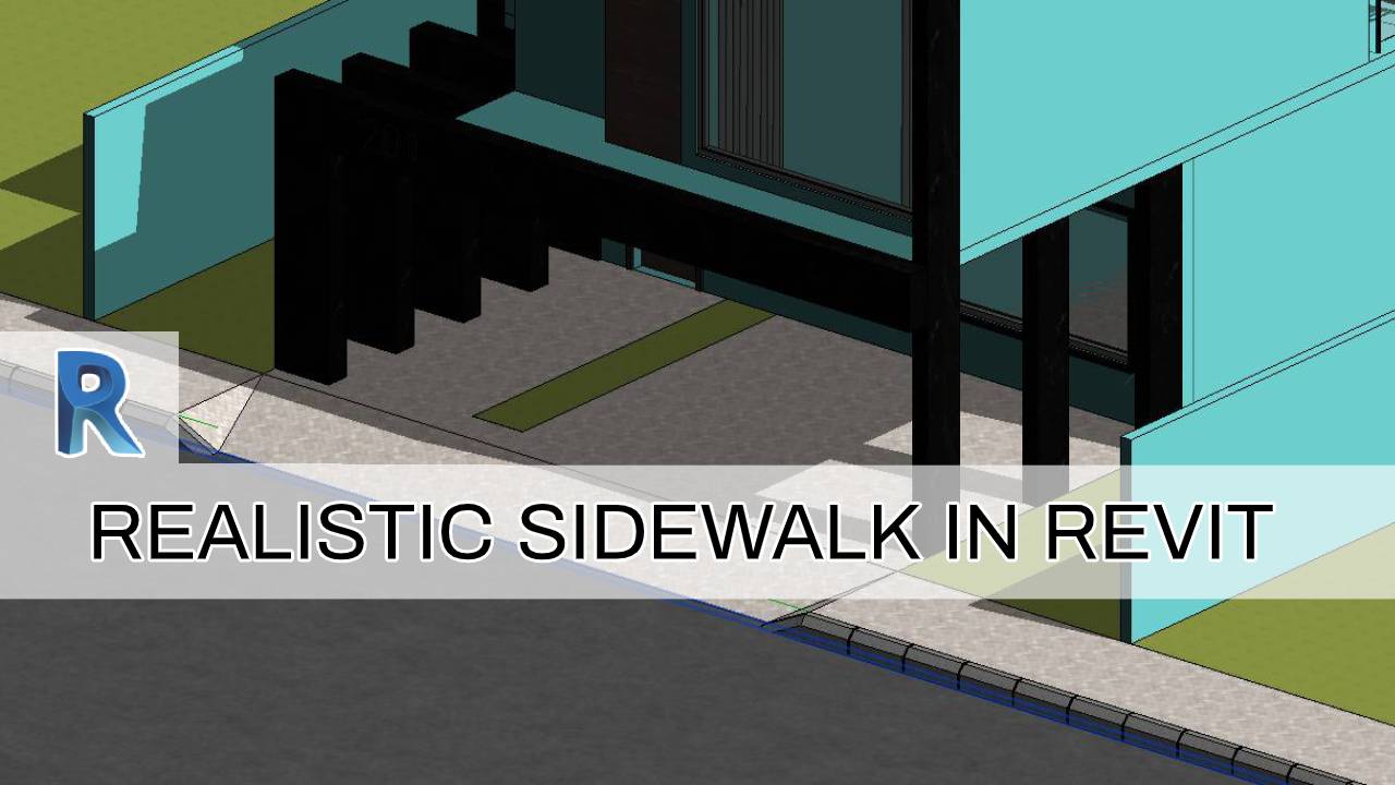 Realistic Sidewalk and Sidewalk Ramp in Revit - TEST.CADNEEDS