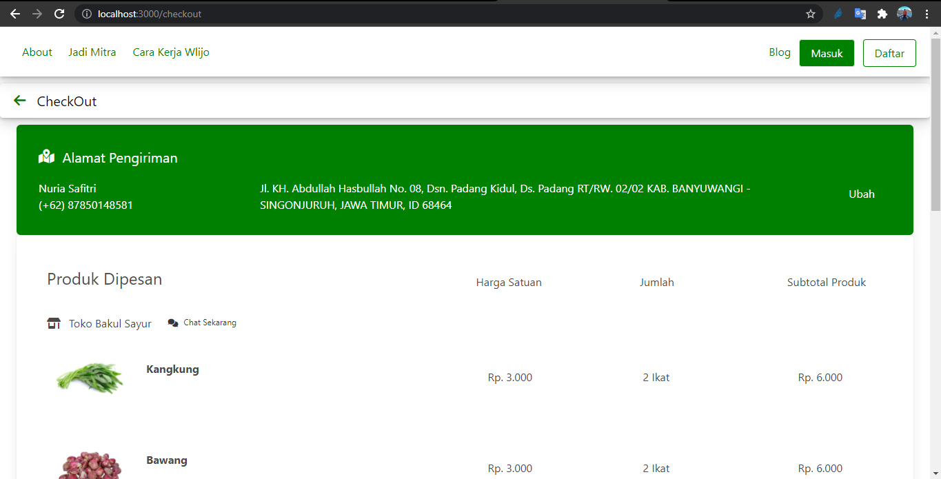 Membuat Halaman CheckOut Dengan NextJS & Bulma