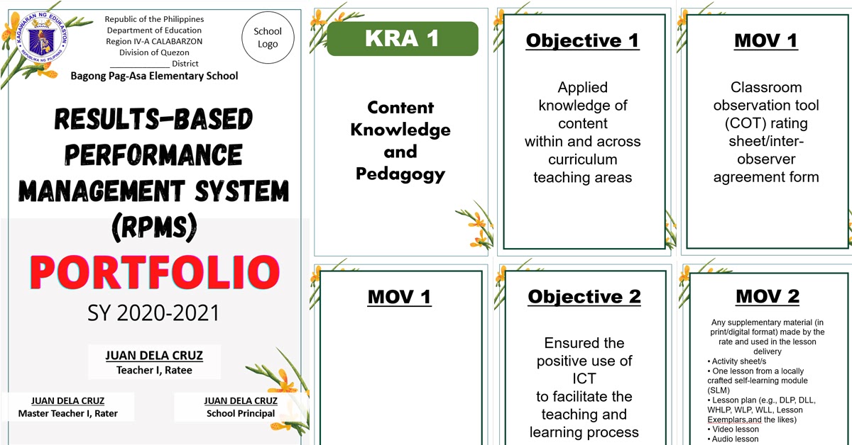 NEW E-RPMS PORTFOLIO FOR TEACHERS (DESIGN 4) FREE DOWNLOAD - Complete ...