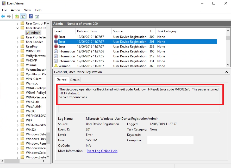 Troubleshooting Azure AD Hybrid Join and Intune AutoEnrollMDM