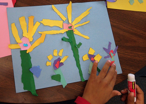 bitz n' bytz ......: Torn Paper Flower Collage