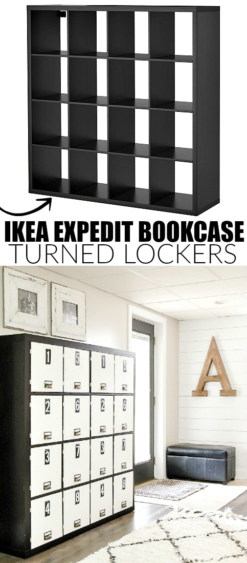 IKEA Hack: How to Turn a Bookcase into Lockers | Little House of Four ... IKEA Hack: How to Turn a Bookcase into Lockers | Little House of Four ...