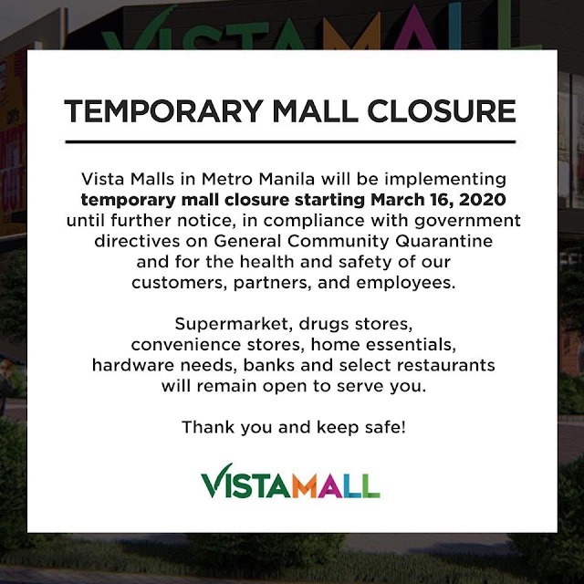 Manila Shopper: Temporary Mall Closure, Adjusted Operating Hours of ...