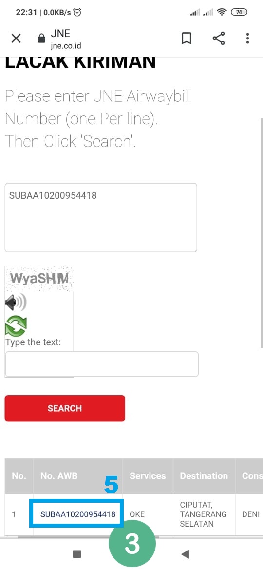 Cara Cek Nomor Resi Paket di JNE, Melalui Website dan Aplikasi MyJNE - Aditya-Web.com