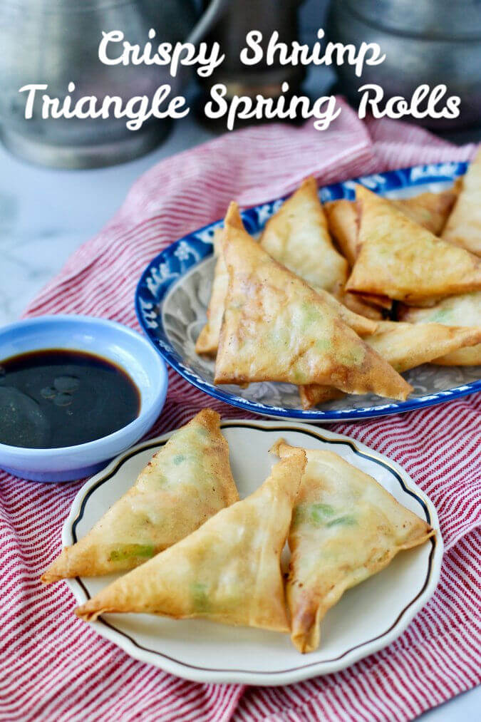Crispy Shrimp Triangle Spring Rolls | Karen's Kitchen Stories