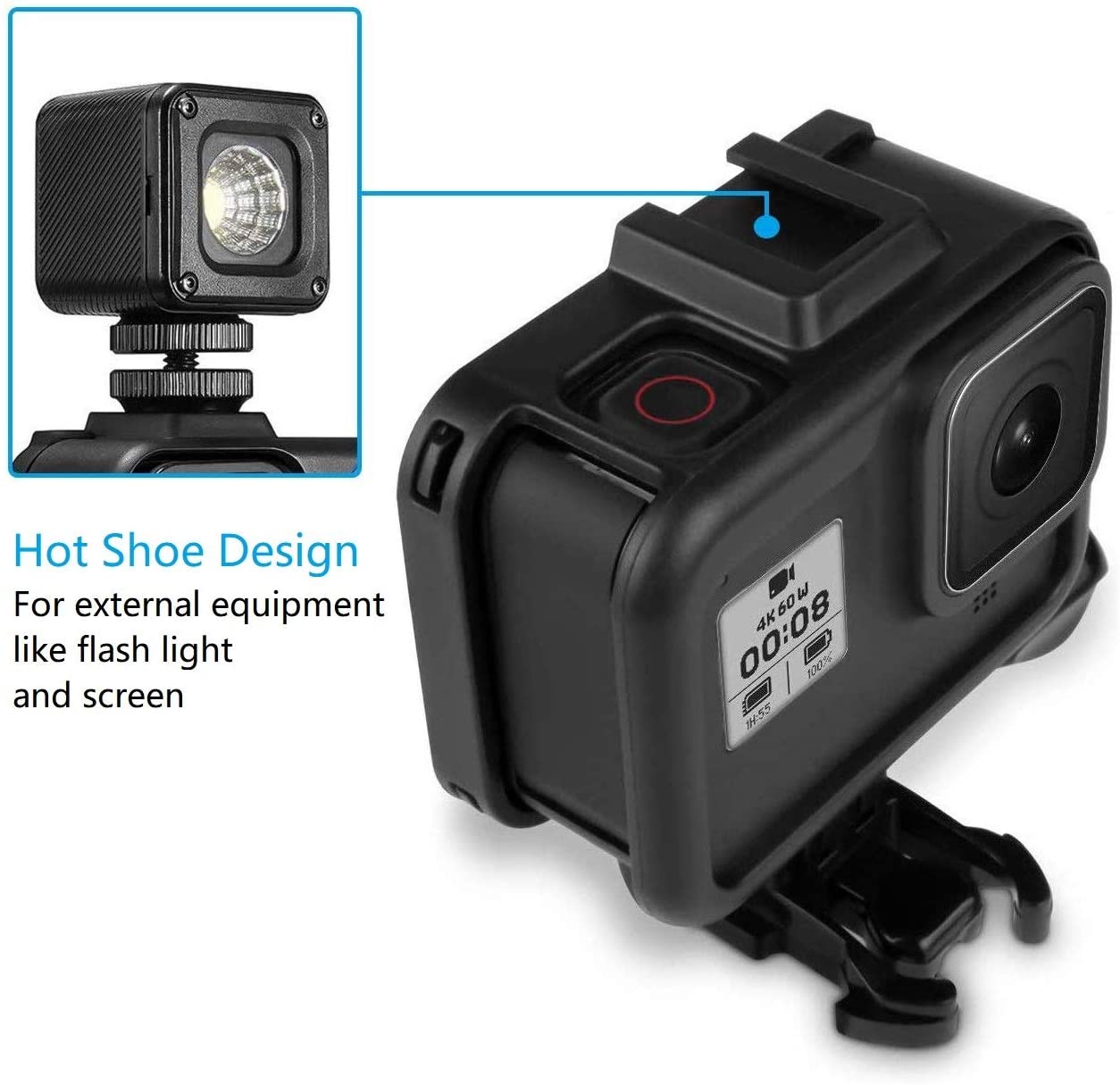 Taisioner Protective Housing Case for GoPro Hero 8 Black Protect Frame ...