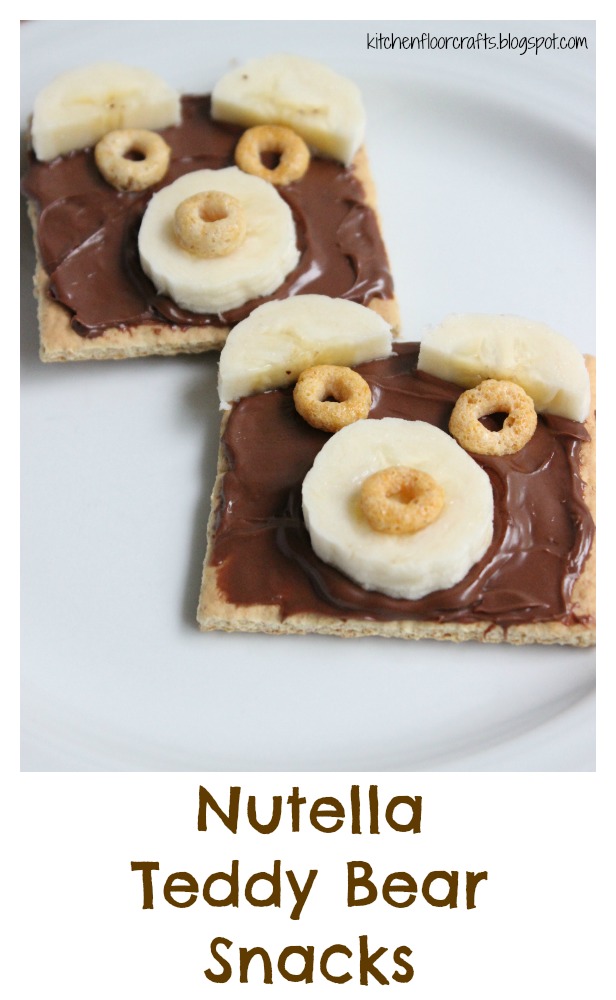 Kitchen Floor Crafts: Nutella Teddy Bear Snacks