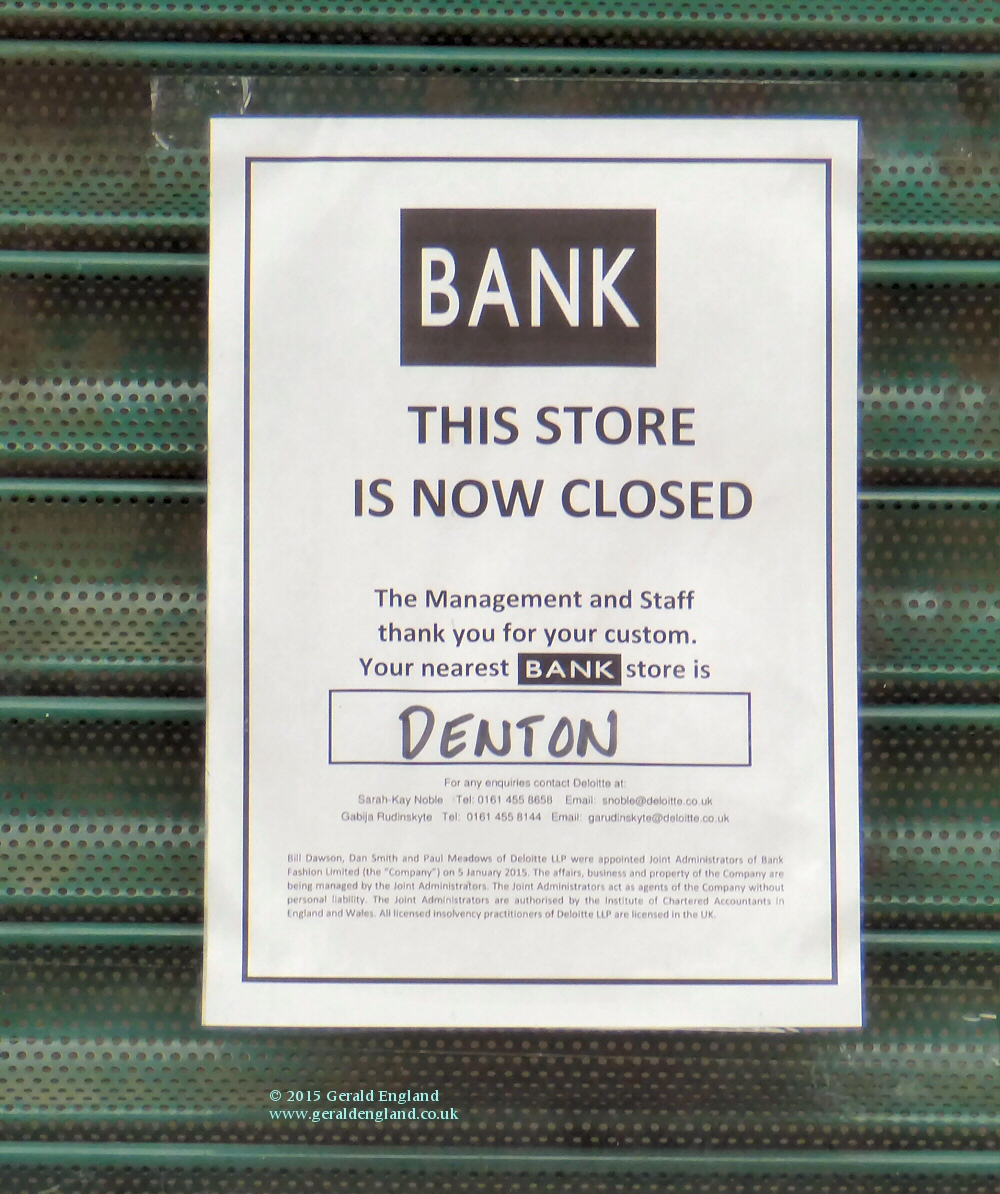 Stockport Daily Photo: B is for Bank