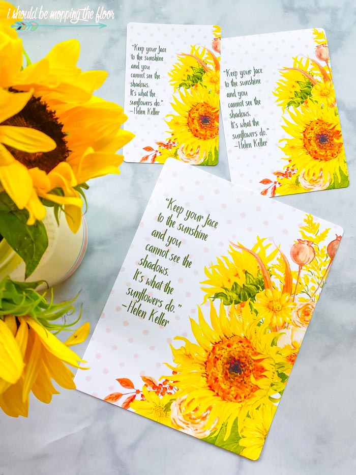 Free Sunflower Printable | i should be mopping the floor