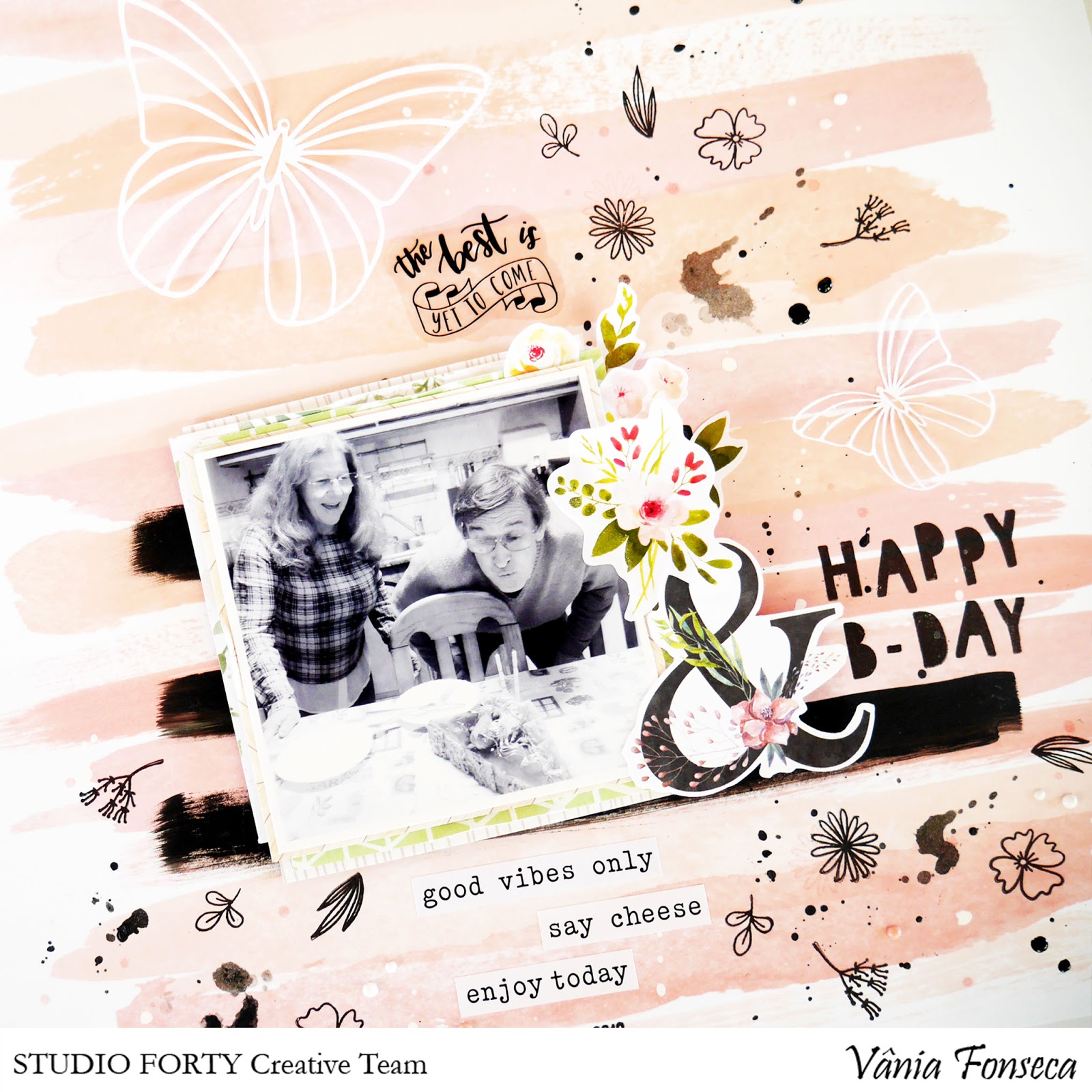 Birthday layout and card | Vânia Fonseca - StudioForty