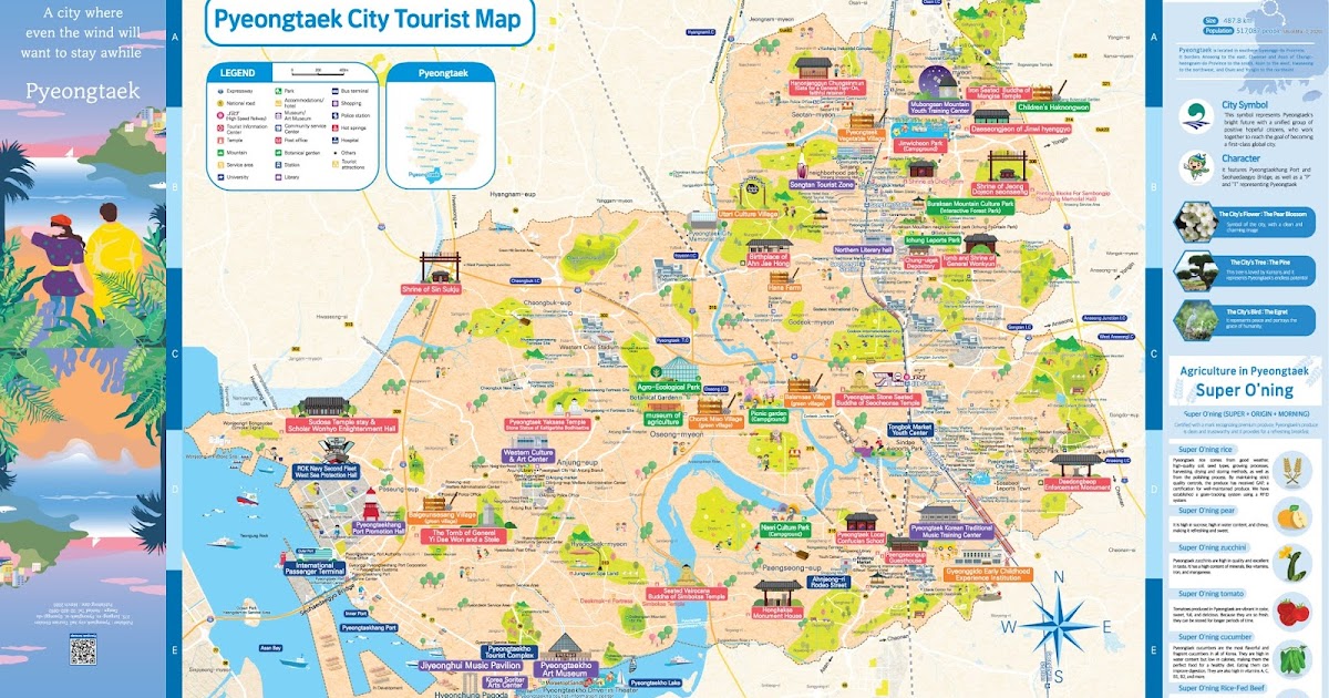 Looking into the Pyeongtaek Tourist Map for Pyeongtaek tourist ...