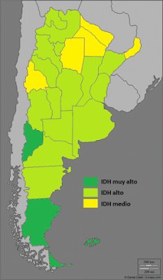 3°B Geografía: Mapa de IDH Argentina