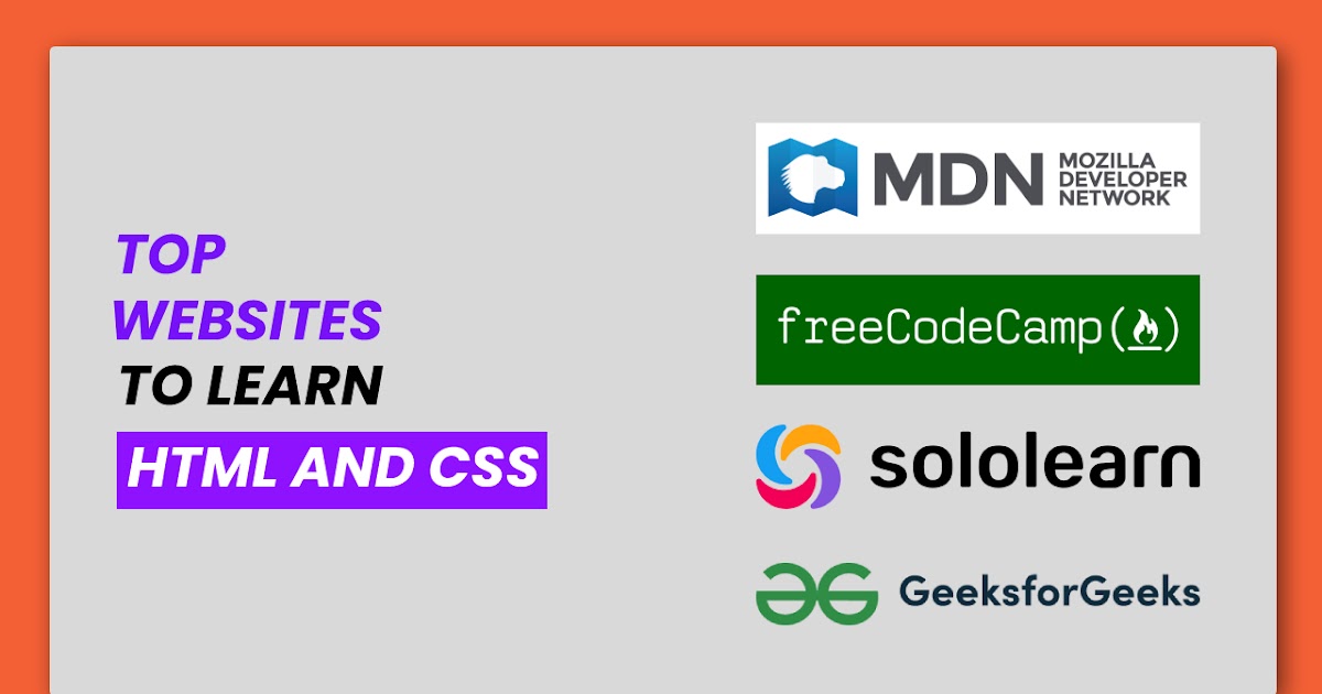 Top Online Websites To Learn HTML And CSS | RUSTCODE