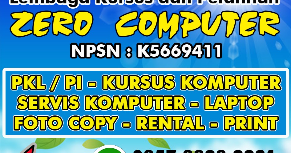 Desain Plang LKP Zero Computer - ZERO COMPUTER | Ambarawa - Pringsewu