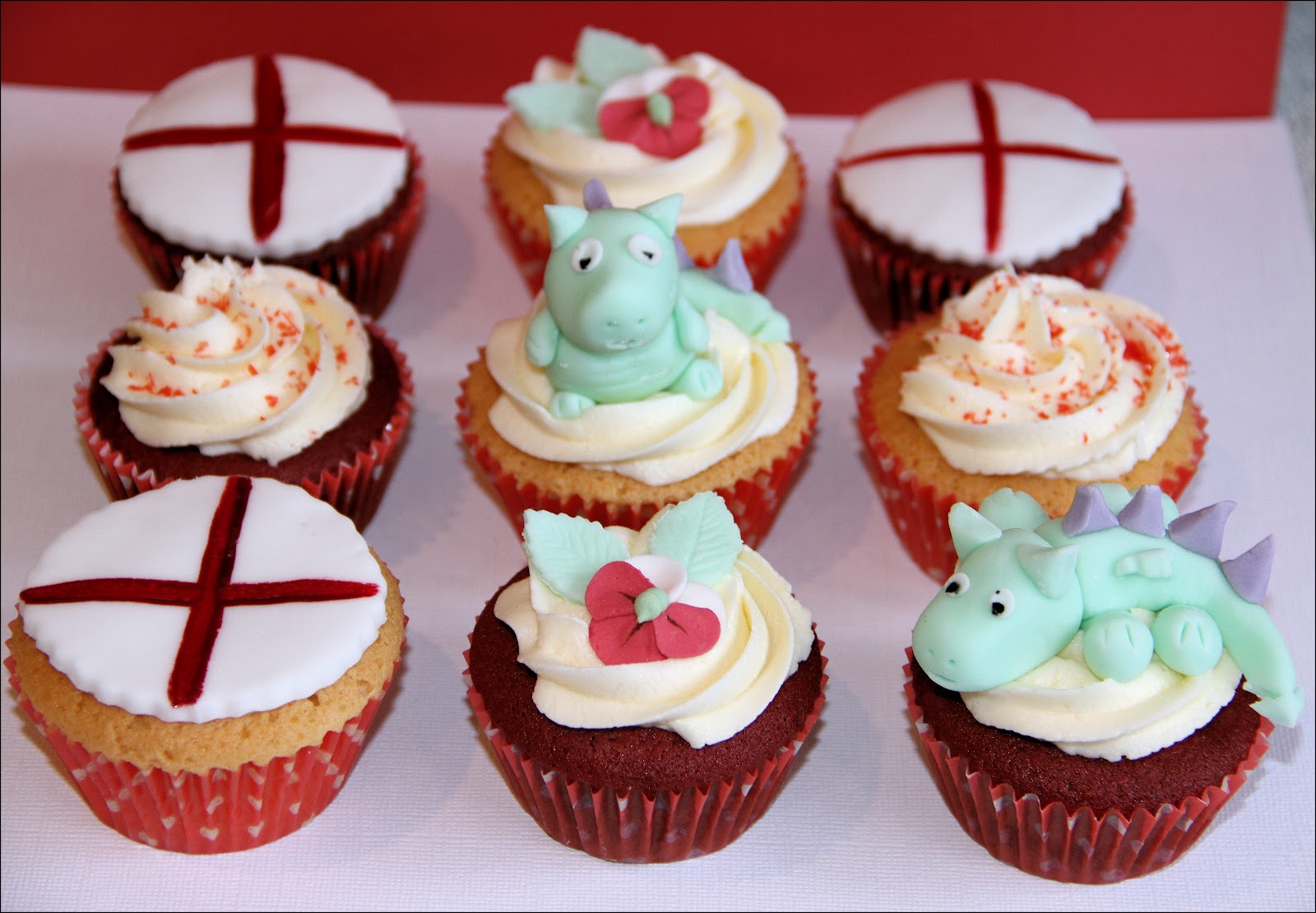 Flour Power Cake Journey: St George's Day Cupcakes