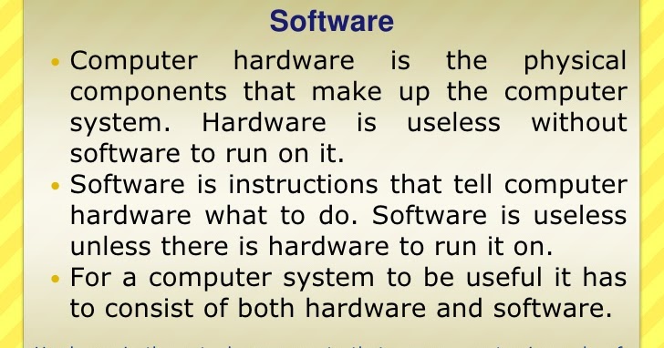 Computer and The Basics: Difference Between Hardware and Software