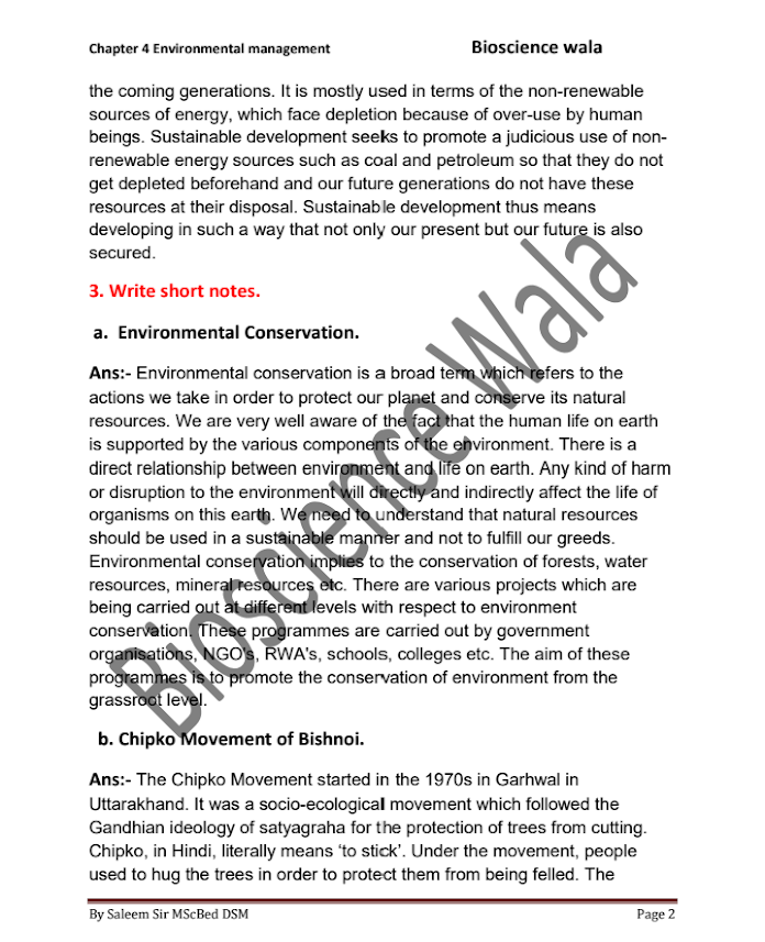10th Class Science 2 Chapter 4 Textbook Solution - Bioscience wala
