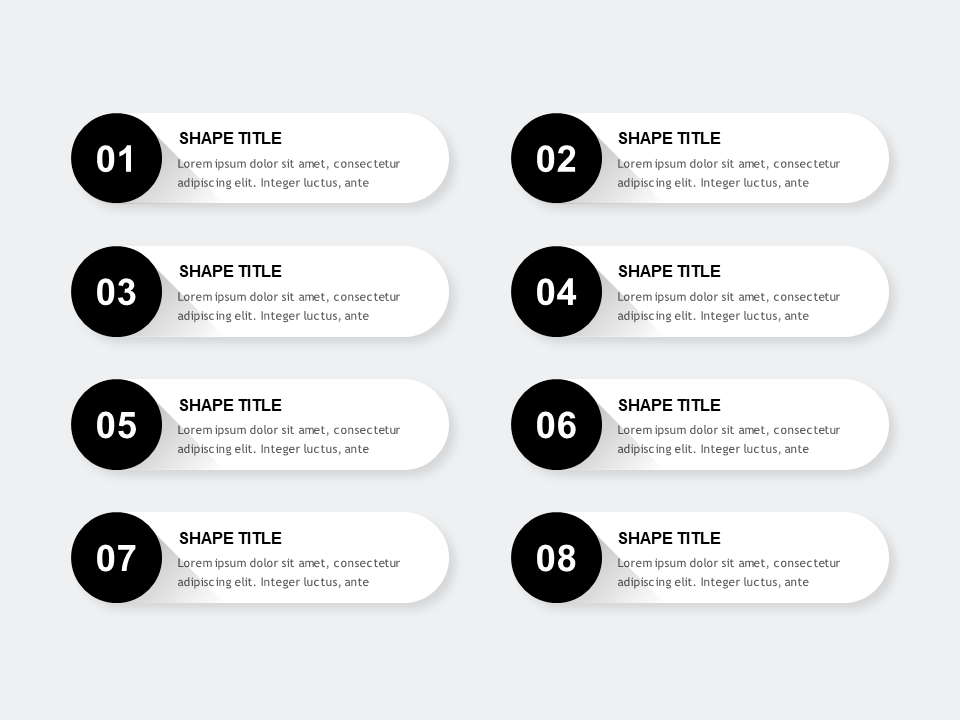 Circle Shadow List PowerPoint Templates - PowerPoint Free