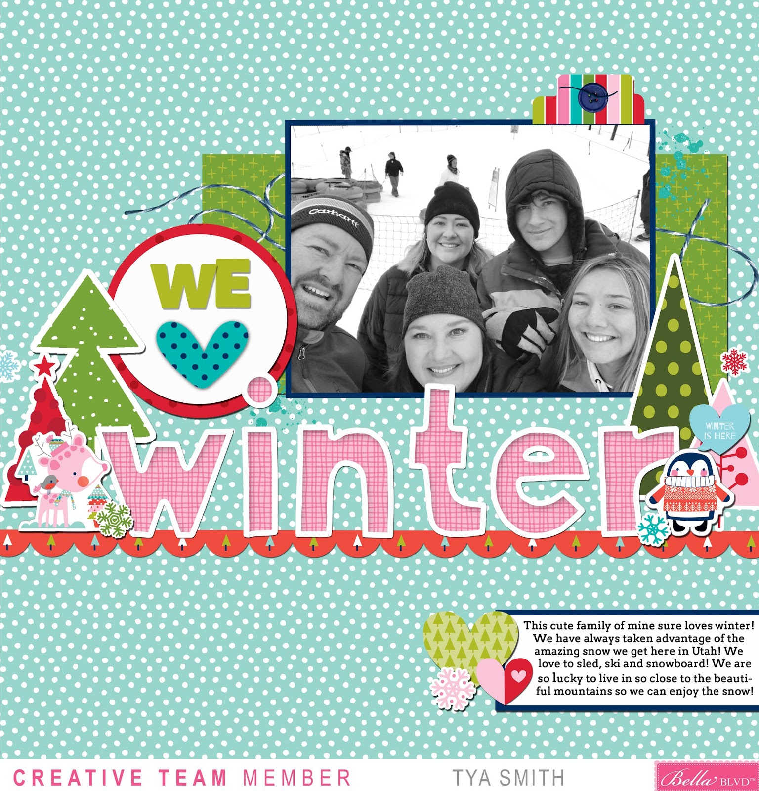 Bella Blvd Studio Blog: Bella Blvd Digital Layout: Winter!