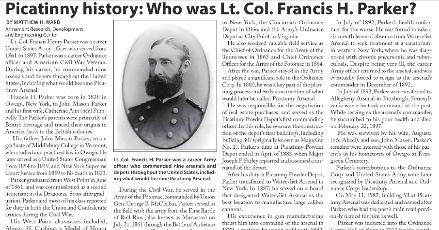 The Matt Ward History Experience : Article - Picatinny history: Who was ...