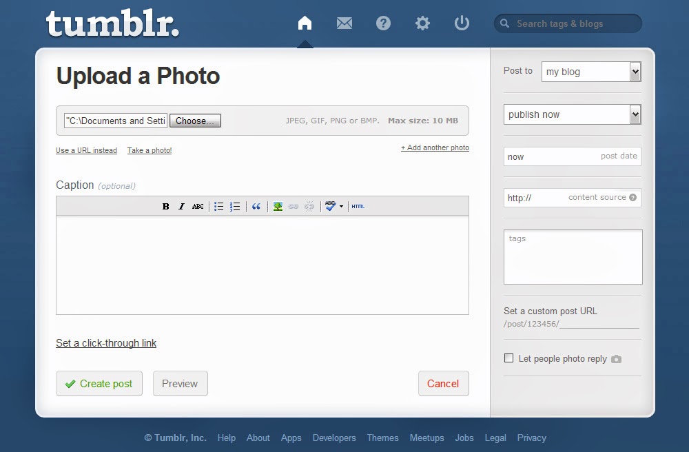 How to Get Back the Old Tumblr Upload/Post Screen | Planet Botch