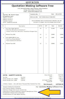 Quotation Making Software Free ~ Billing Software Guru