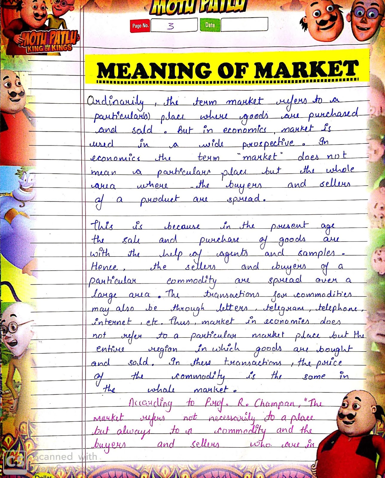 Class 11th/12th economics project on Forms Of Market
