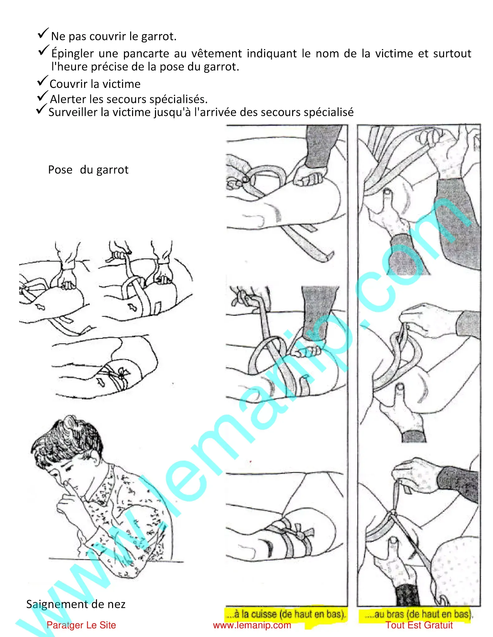 Hémorragie : Secourisme