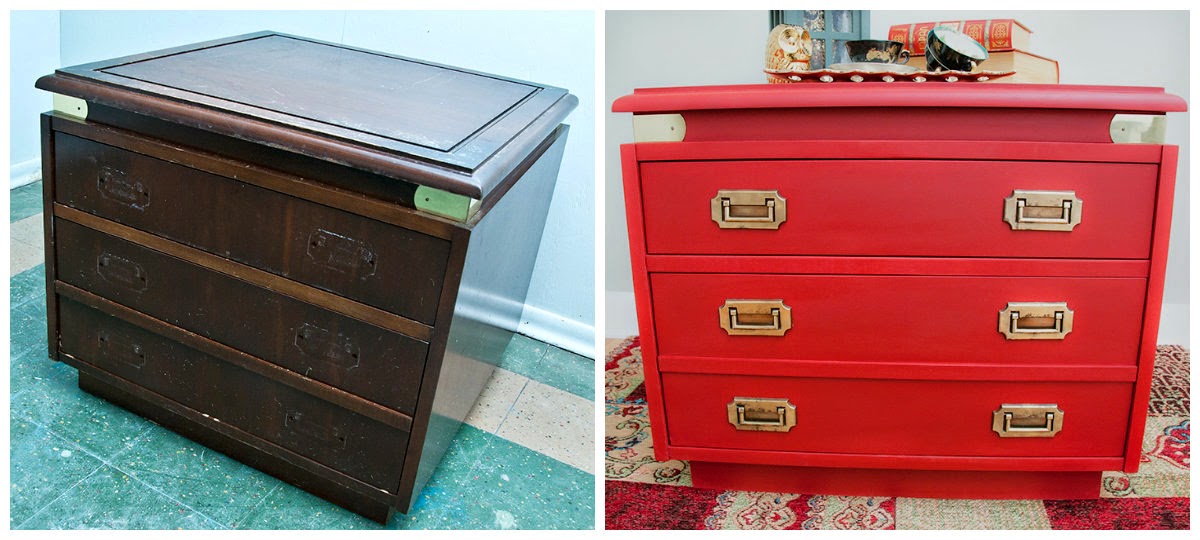 Evey's Creations: 5+ DIY Red Accent Furniture Pieces