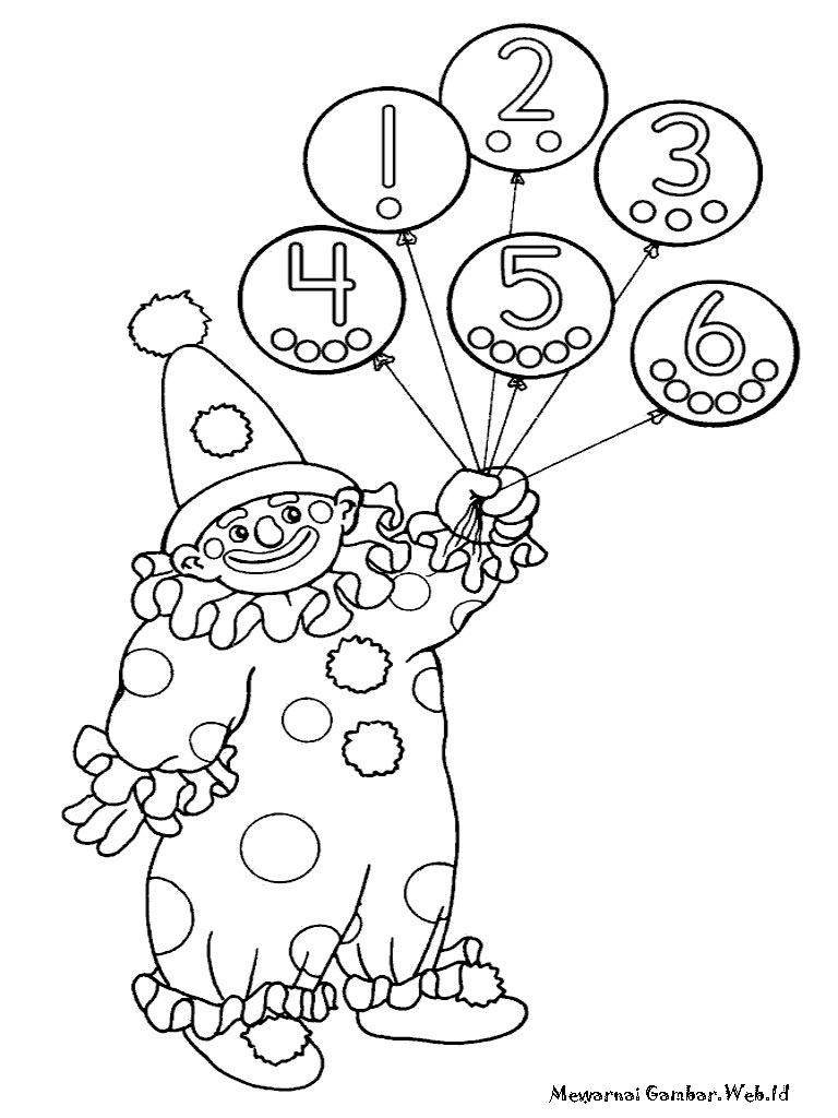 Mewarnai Gambar Badut | Mewarnai Gambar