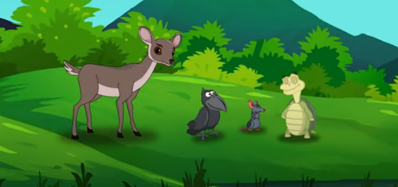 Four Friends Story With Pictures And The Hunters [PDF]