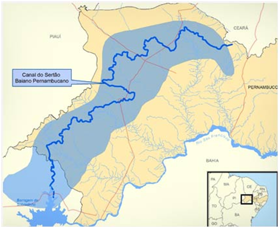 .: Mapa do canal do sertão