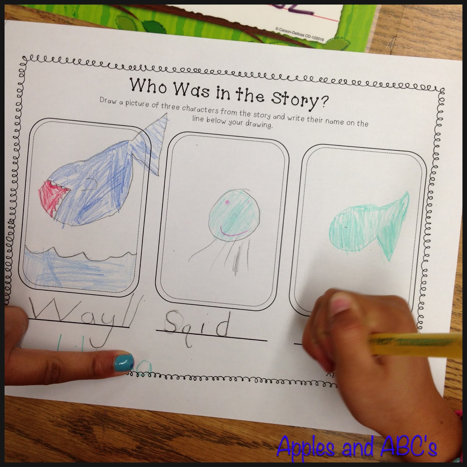 Story Elements for Kindergarten and Comprehension Wands! - Apples & ABC's