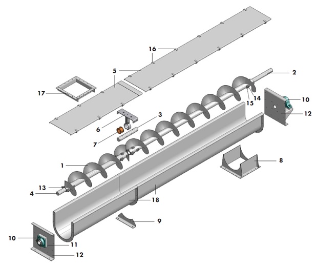 SCREW CONVEYOR COMPONENTS AND DESIGN ~ DREUEH