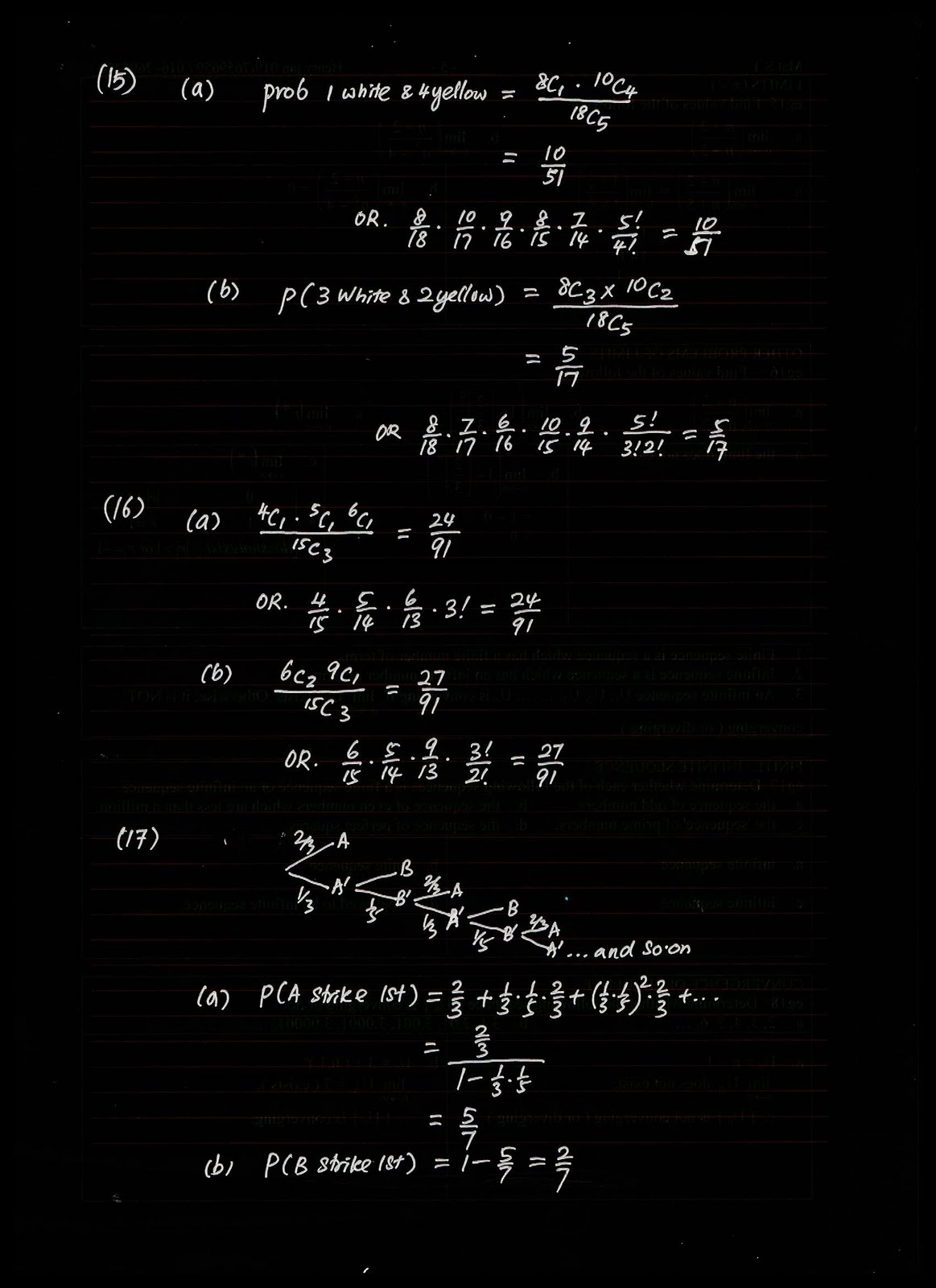 Stpm Mathematics T: PROBABILITY