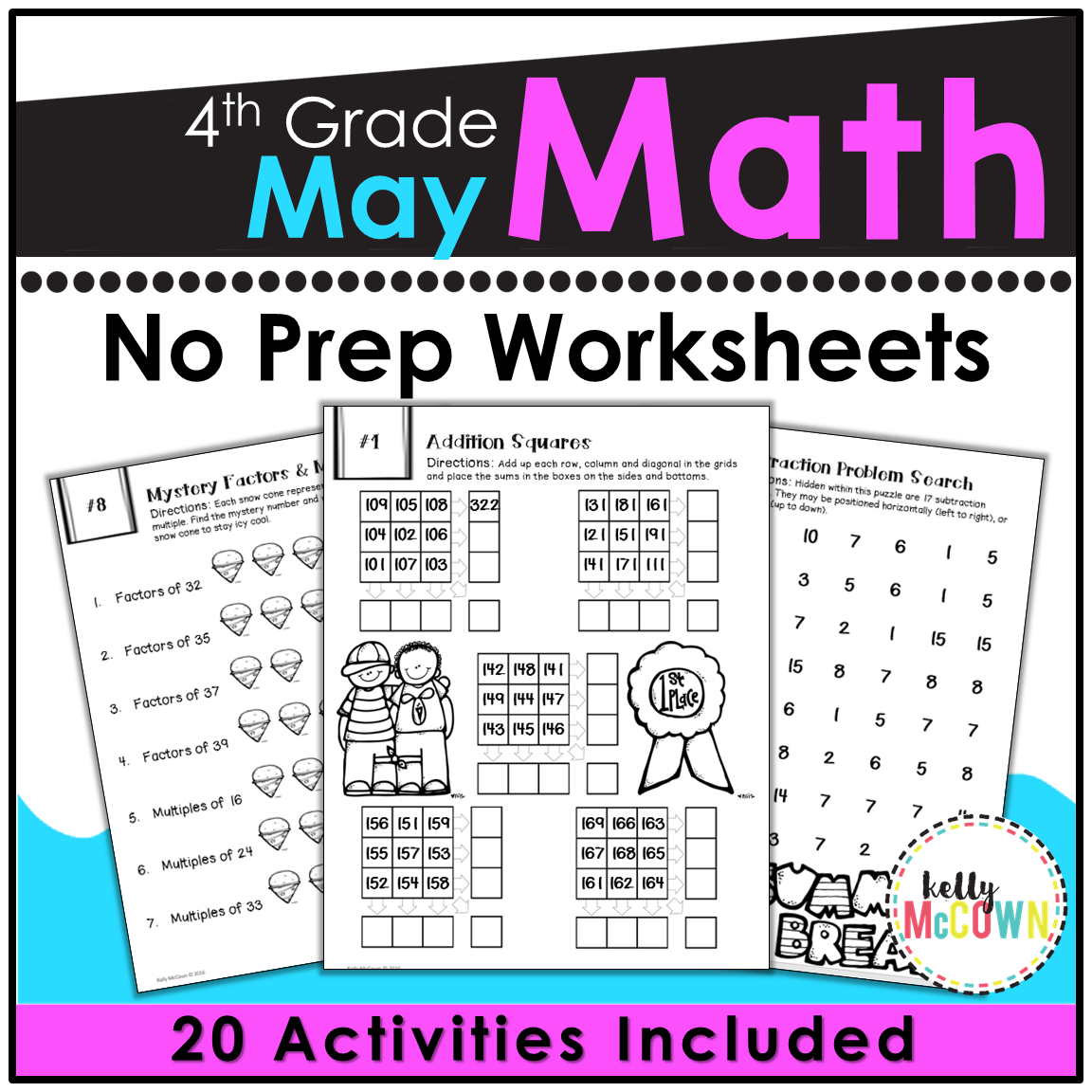 Kelly McCown: 4th Grade Math Worksheets for May