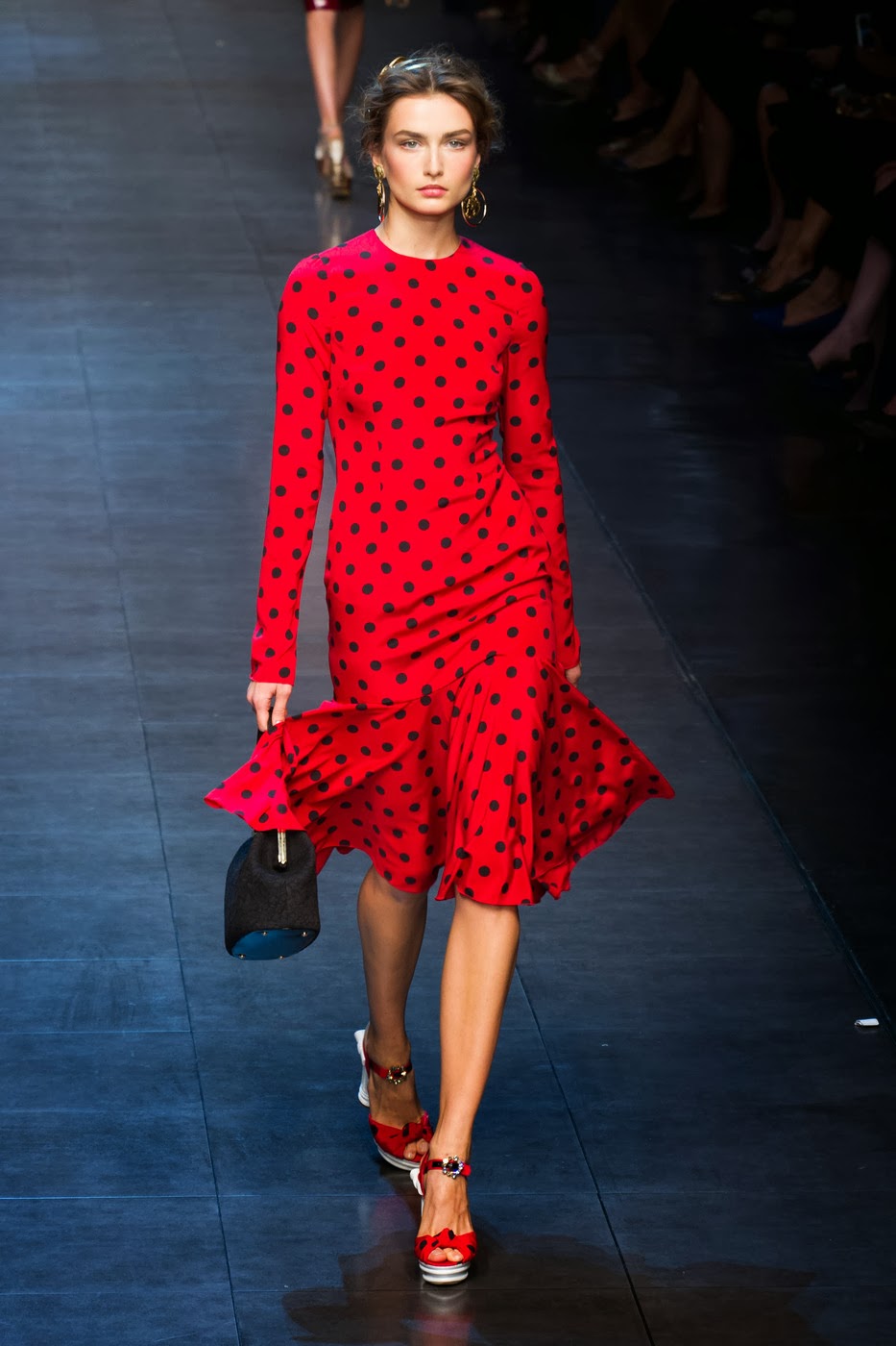 Женщина.: Платья в горошек | Dolce & Gabbana Весна 2014