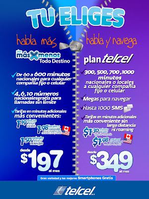 Global Publicidad: Con Telcel tu elige el mejor plan para ti