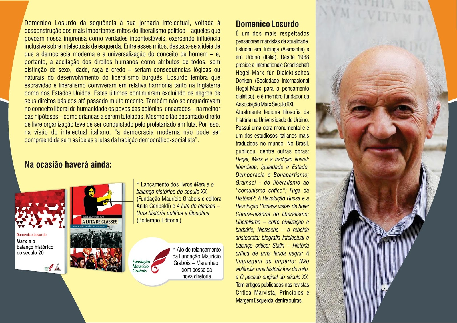 Domenico Losurdo: Domenico Losurdo in Brasile per un giro di seminari ...