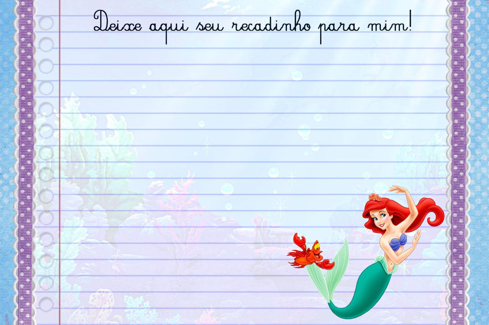 The Little Mermaid Birthday: Free Party Printables. - Oh My Fiesta! in ...