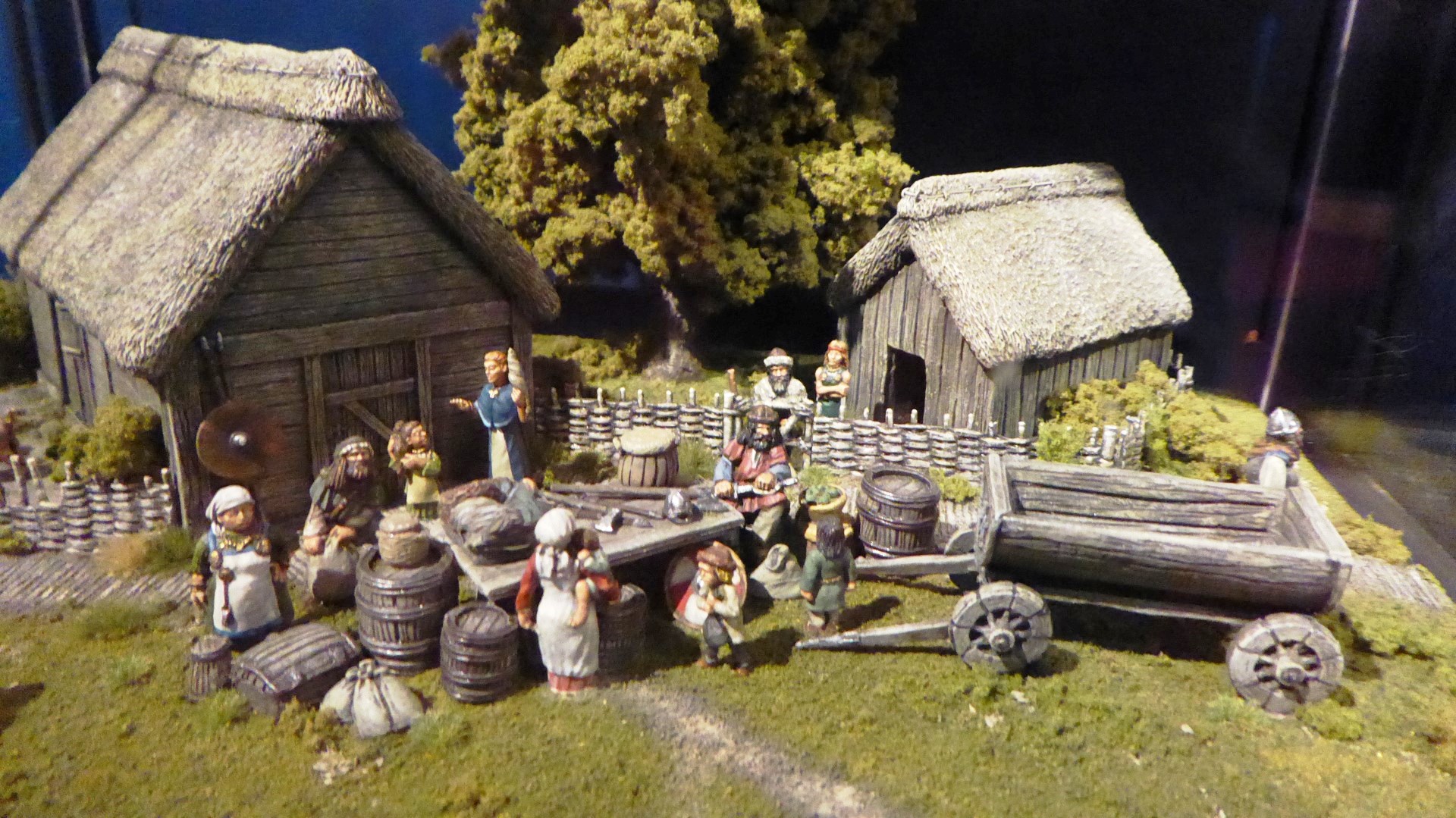 Toy soldiers and real battles: Model of timber-frame medieval house (c ...