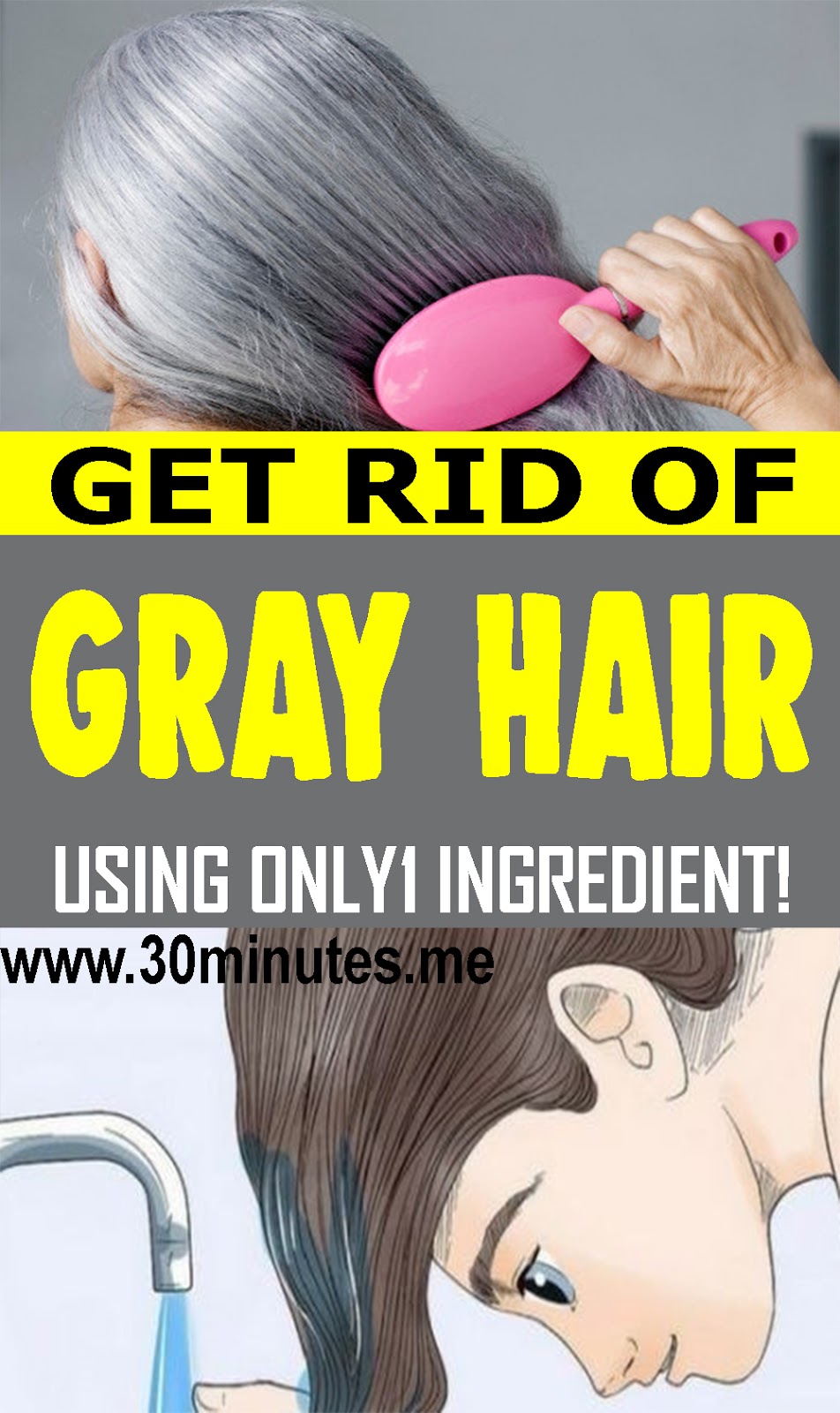 Get Rid of Gray Hair Using only 1 Ingredient! - HEALTH and WELLNESS