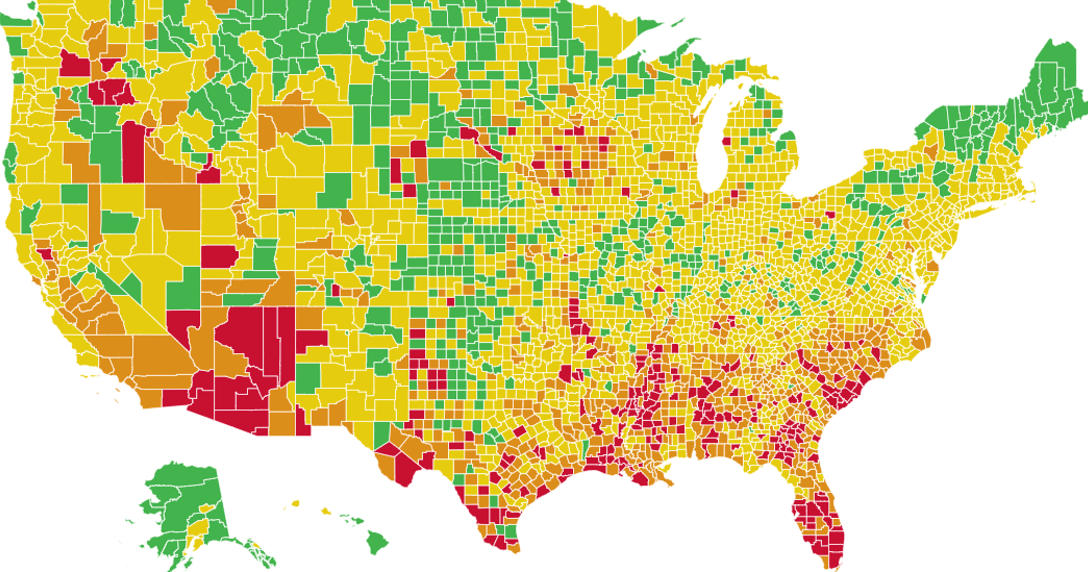 The Rural Blog: Interactive map from Harvard uses new coronavirus cases ...